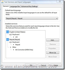 Using Nepali Keyboard layout and Nepali input language in Windows Vista ...